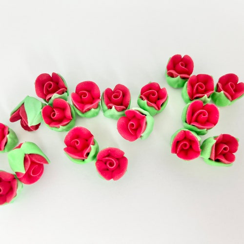 Mini Royal Icing Roses Pastel Pink - Etsy