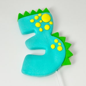 Dinosaur Number Cake Topper Number Cake Topper Fondant Number Dinosaur ...
