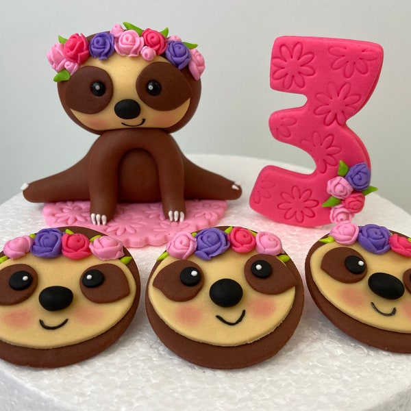 Sloth Cake Topper Birthday - Etsy