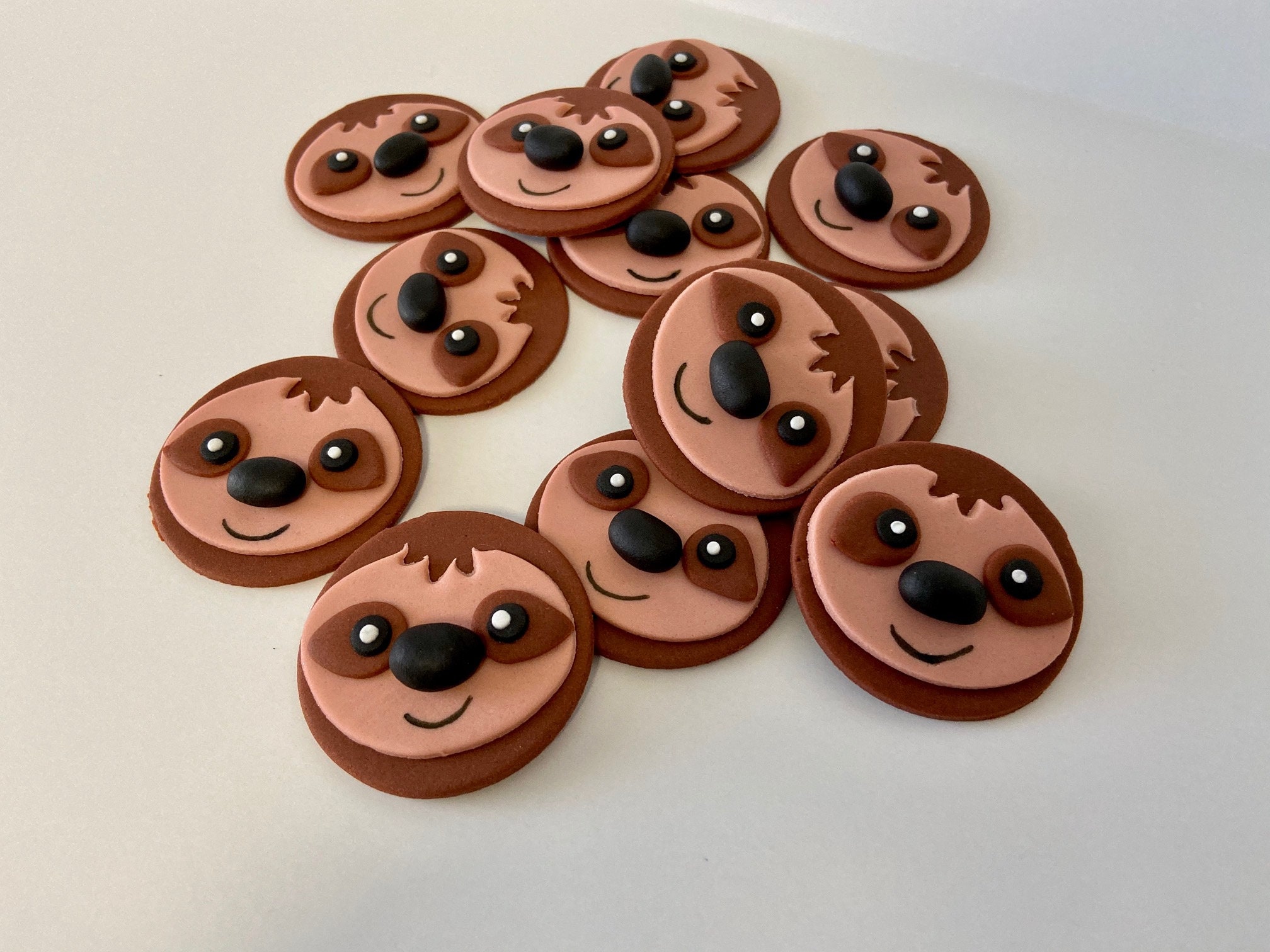 Sloth Cupcake Toppers Sloth Party Sloth Cupcakes Sloth - Etsy