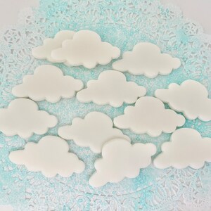 Fondant Cloud Cake Toppers: Edible Cloud Cupcake Decorations, Set of 12 ...