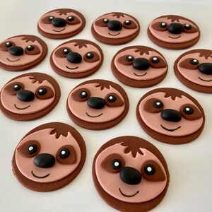 Sloth Cupcake Toppers Sloth Party Sloth Birthday Fondant Sloth Cake ...