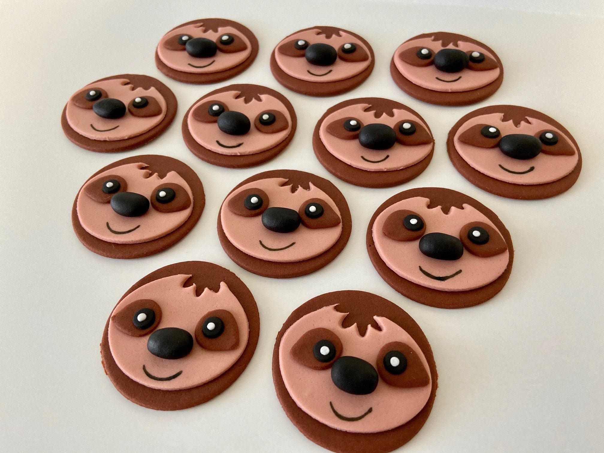 Sloth Cupcake Toppers Sloth Party Sloth Cupcakes Sloth - Etsy