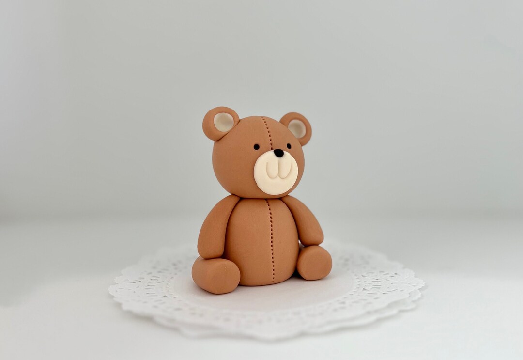 Teddy Bear Cake Topper Fondant Teddy Bear Edible Teddy Bear Fondant ...