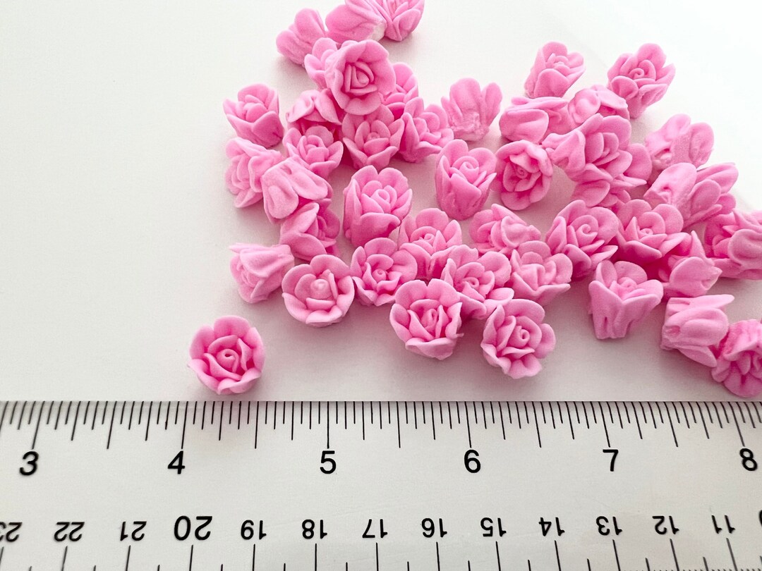 Mini Royal Icing Roses Pink Edible Roses Royal Icing Roses Cupcakes ...
