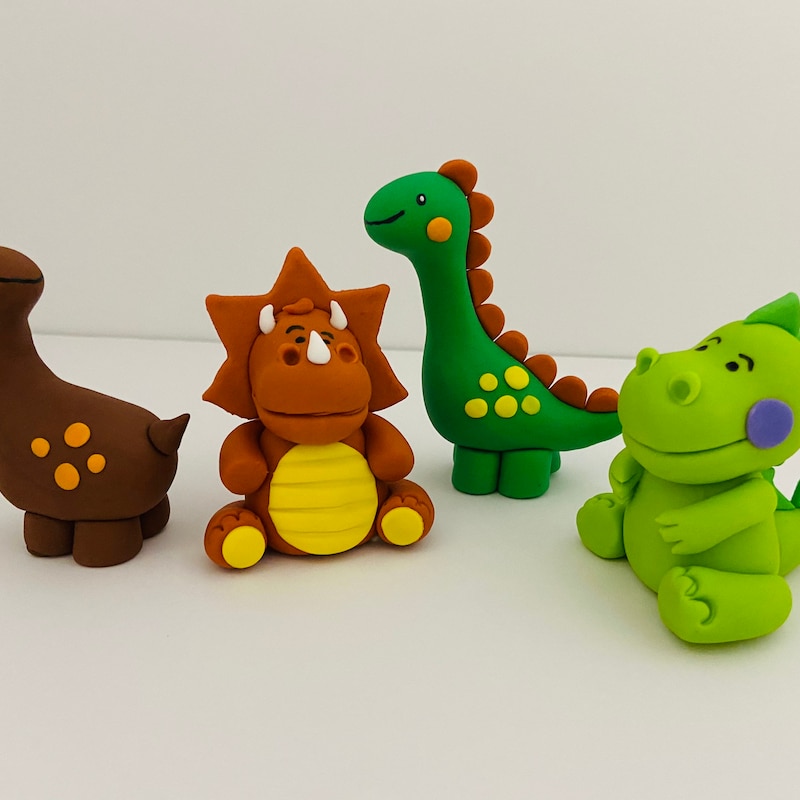 Fondant Dinosaur Cake Topper - Etsy