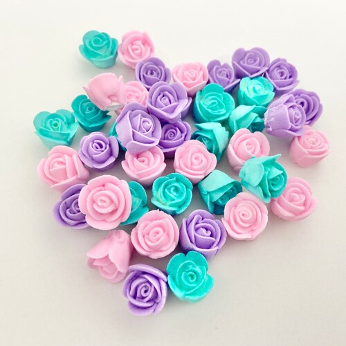 Mini Royal Icing Roses Pastel Pink - Etsy