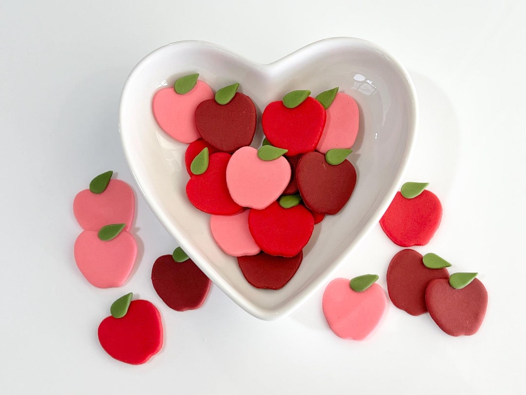 Apple Cake Topper Fondant Apples Edible Apple Cake Decorations - Etsy