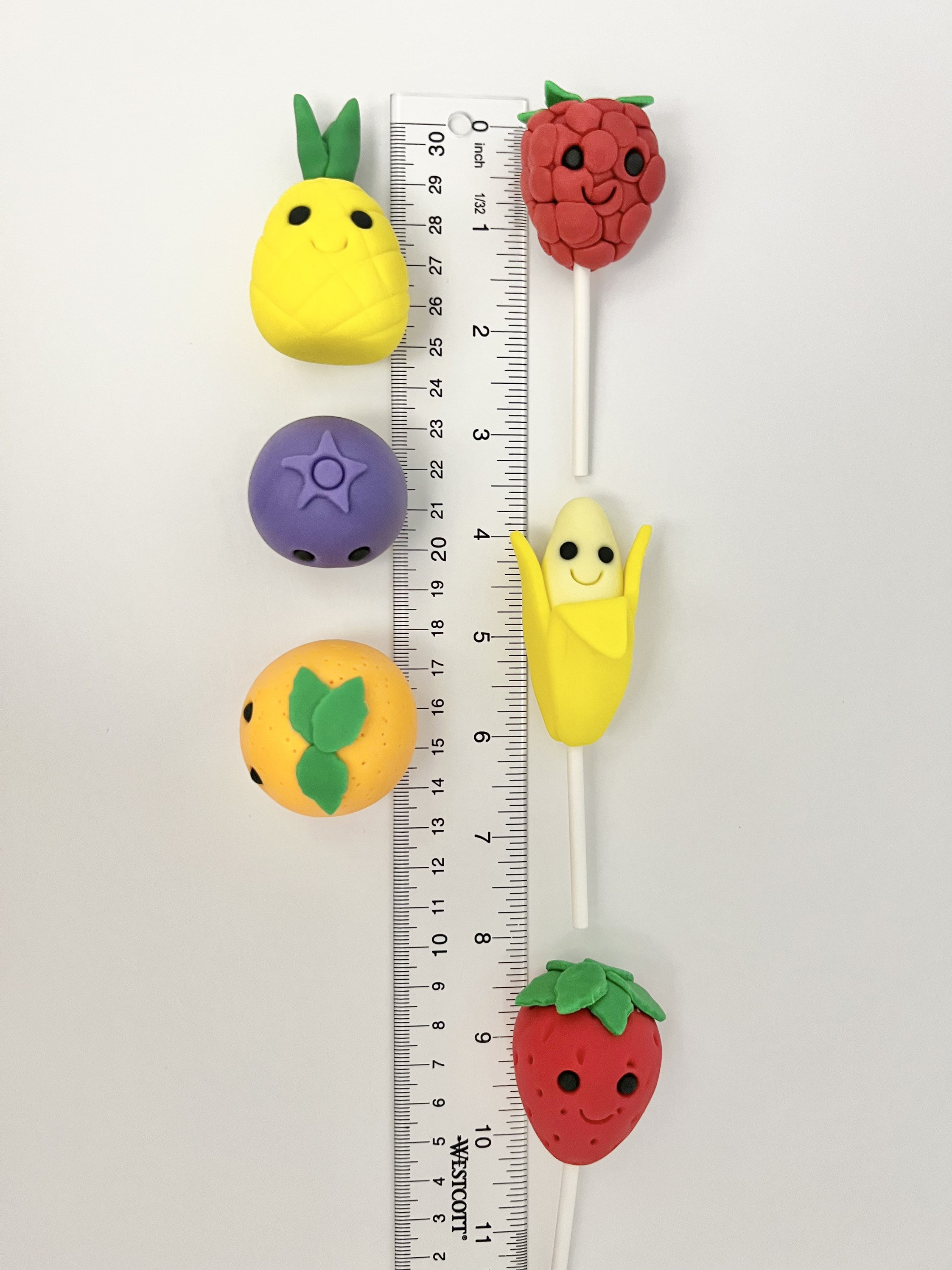 Fruits Cake Topper Fondant Fruits Smoothie Mix Fruit Salad | Etsy