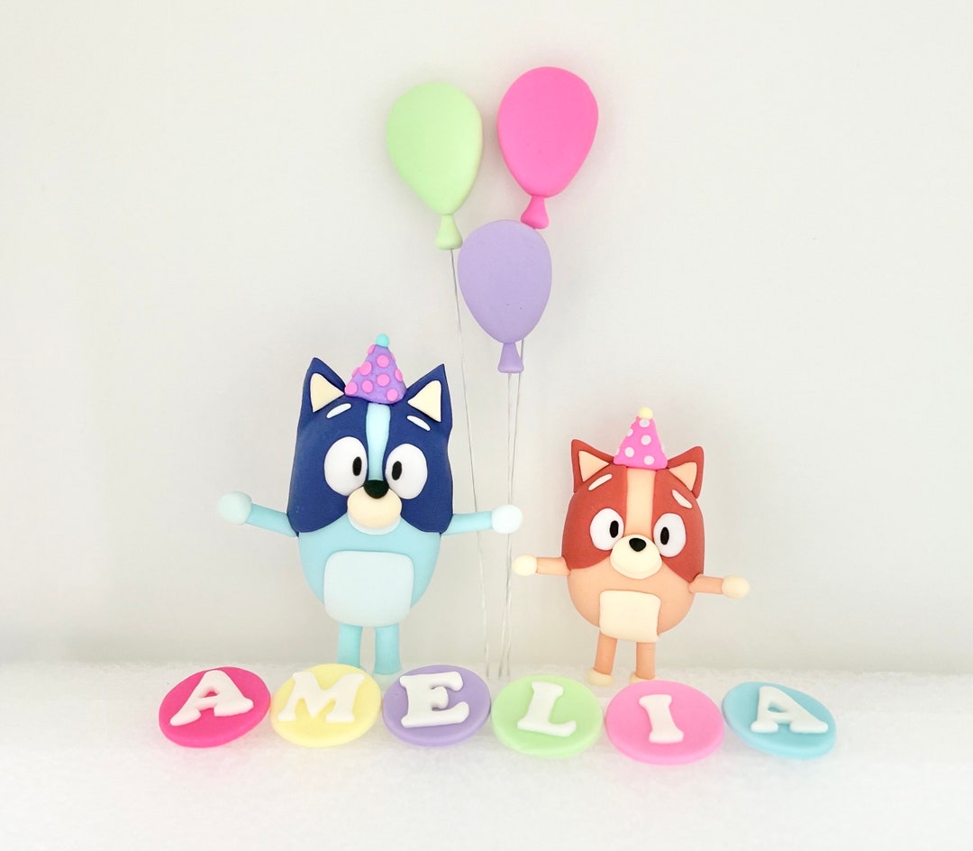 Bluey Cake Topper Fondant Bluey Cake Topper comestible Bluey Bluey ...
