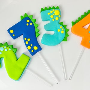 Dinosaur Number Cake Topper Number Cake Topper Fondant Number Dinosaur ...