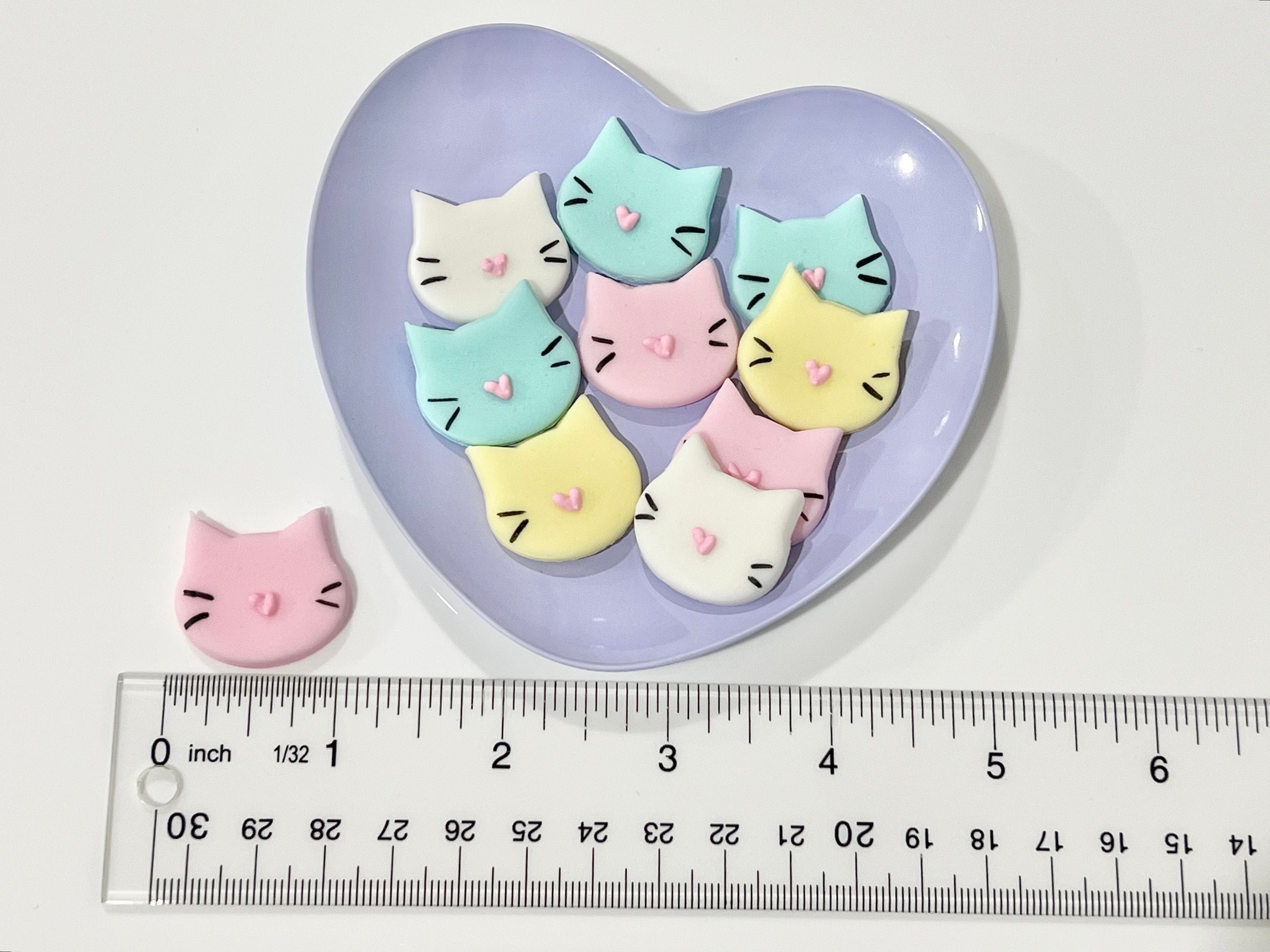 Edible Cats Fondant Cupcake Toppers Kitty Cake Topper Edible Kitties ...