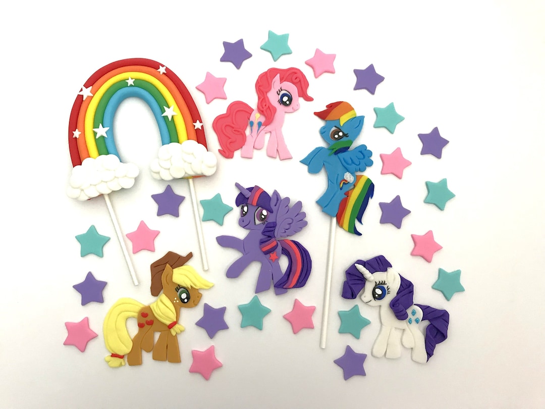 Pony Cake Topper Pony Party My Little Pony Cake Topper Fondant - Etsy