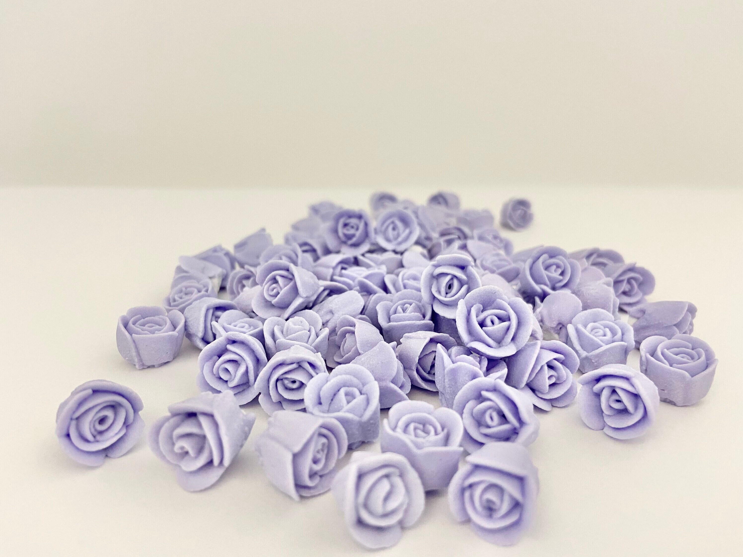 Mini Royal Icing Roses Lavender - Etsy