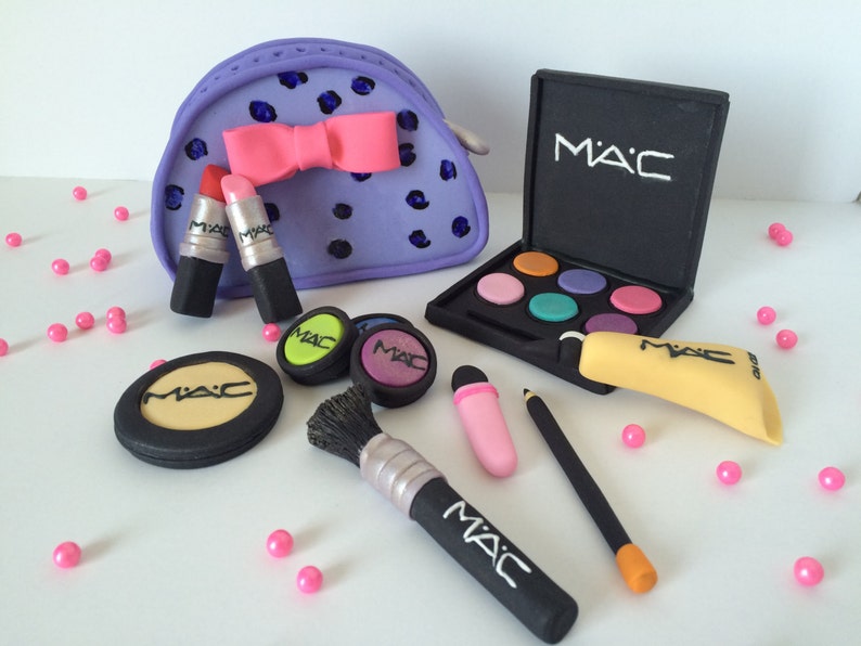 Makeup Fondant Set Makeup Cake Topper Makeup Artist Gift - Etsy