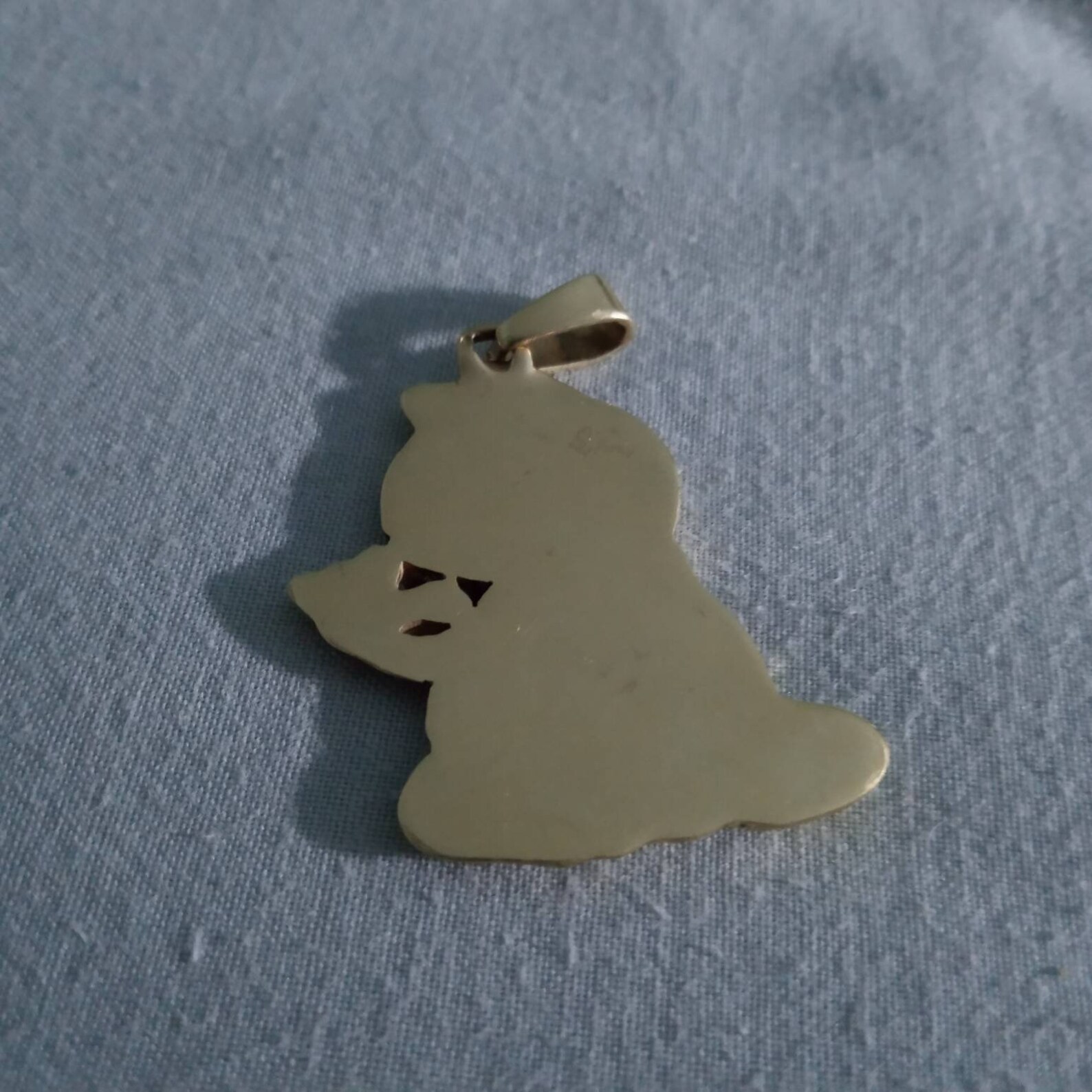 Solid 14k Gold Garfield the Cat Pendant 14ct Gold Heavy Pendant Vintage ...