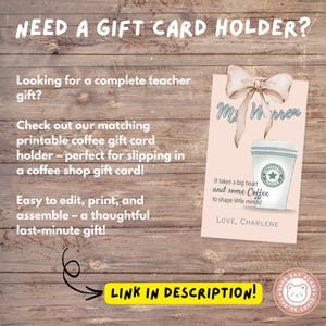 Teacher Appreciation Gift Tags: Coffee, Donuts, Love (canva Template ...