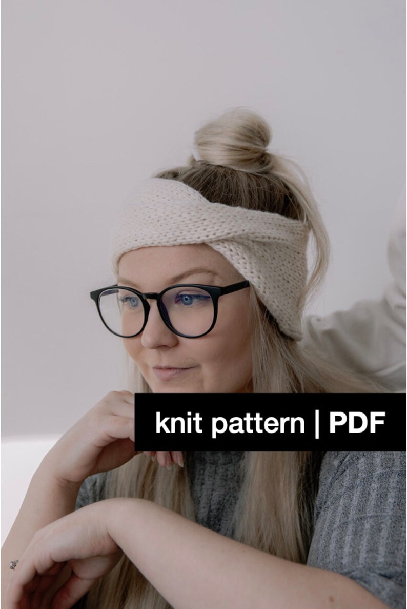 Willow Headband Knitting Pattern: Multi-yarn Weight (ENGLISH PDF ...