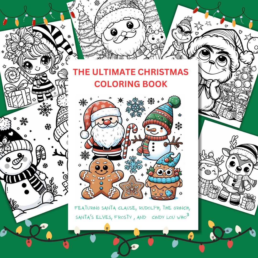 The Ultimate Christmas Coloring Book - Etsy