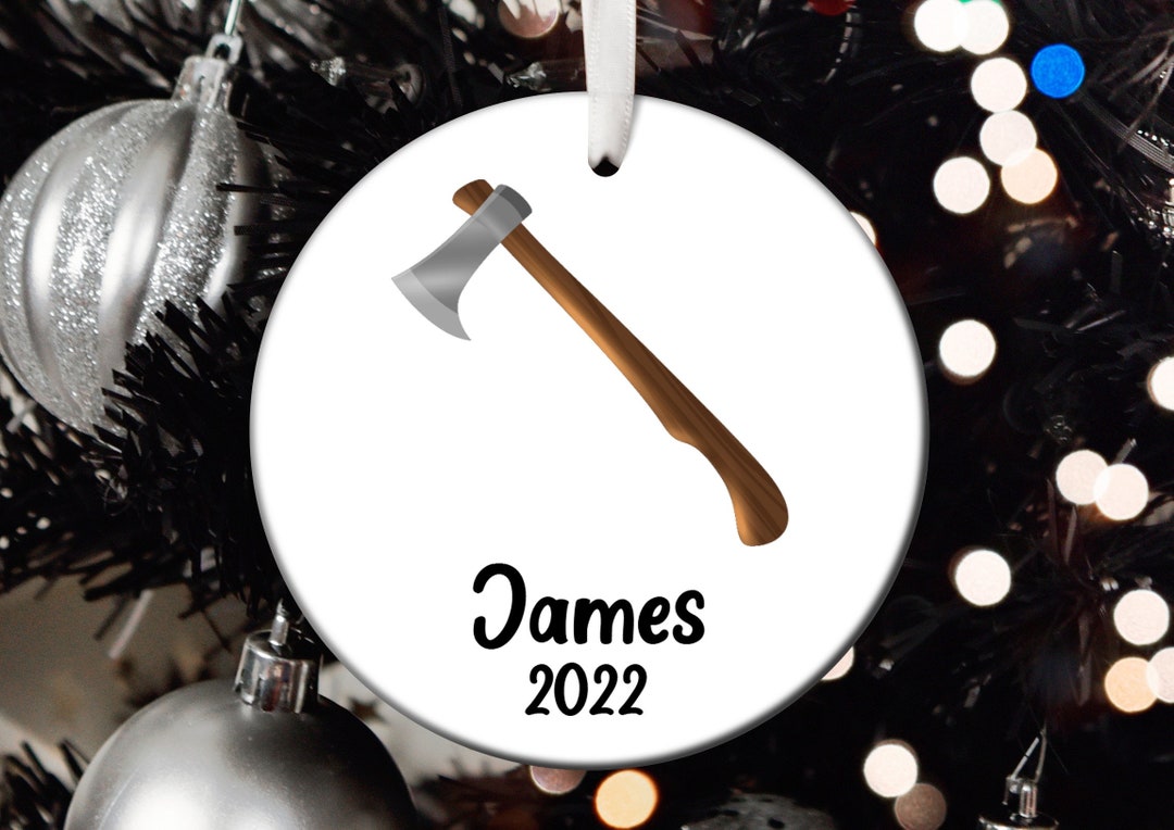 Personalized Axe Christmas Ornament, Axe Santa Ornament, Axe Tree ...