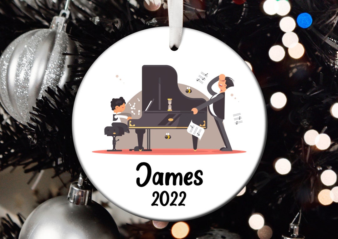 Personalized Music Teacher Christmas Ornament, Music Teacher Santa ...