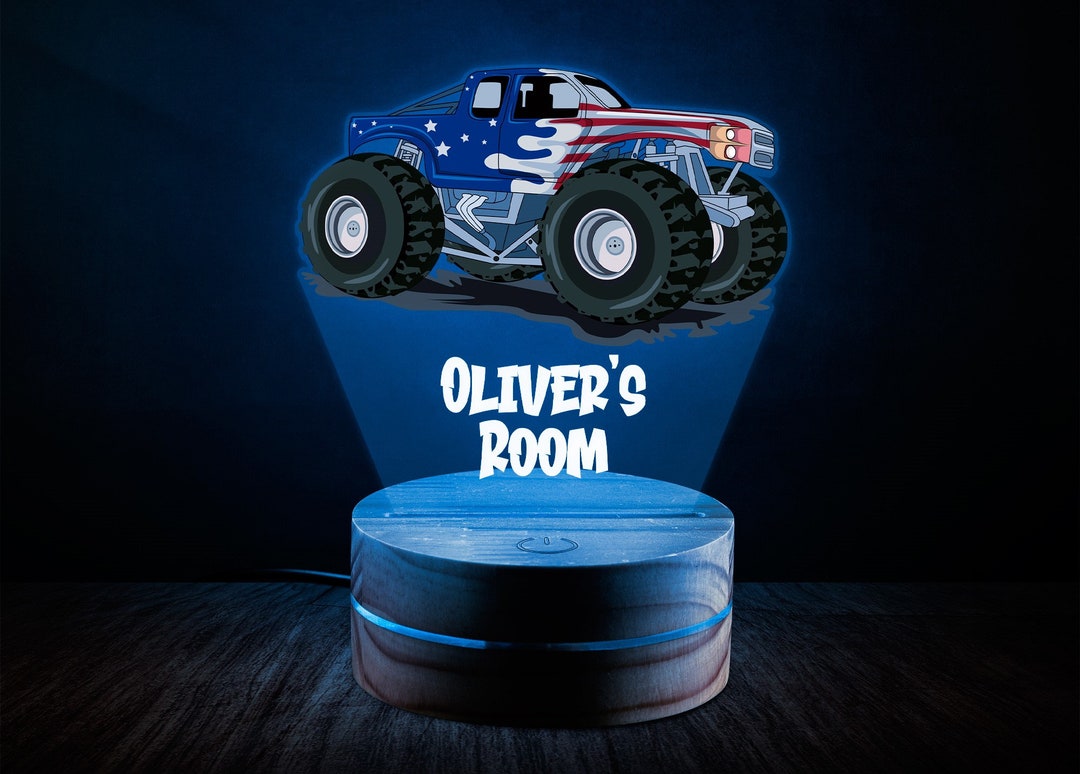 Personalized Monster Truck Night Light, Monster Truck Gift Ideas ...