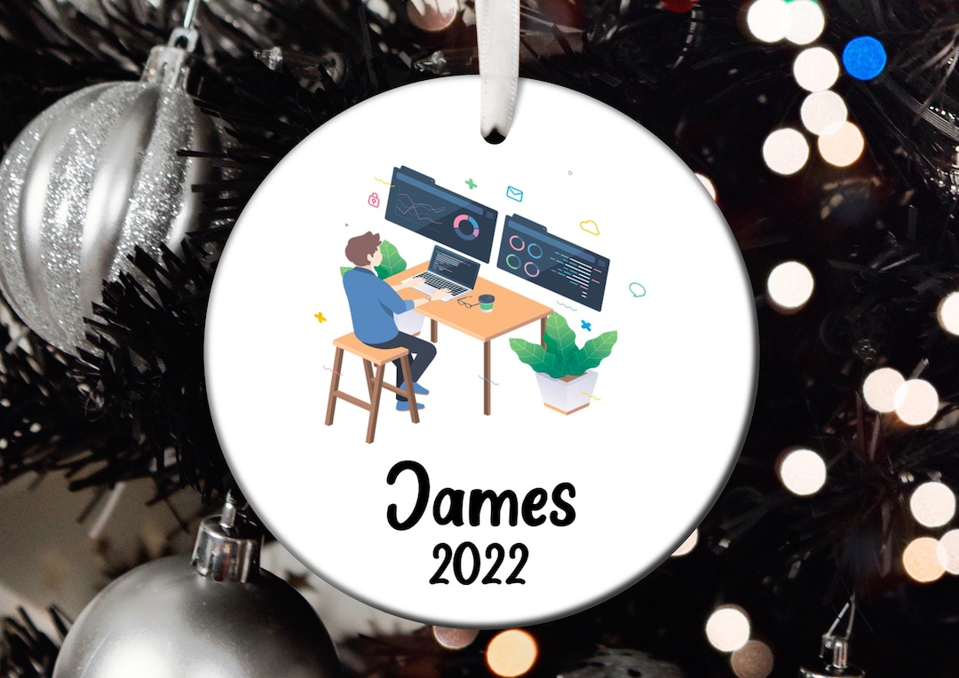 Personalized Computer Programmer Christmas Ornament, Computer ...