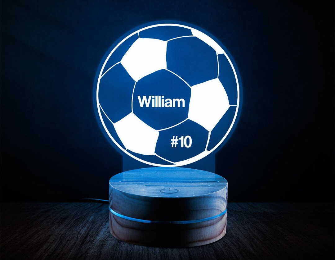 Personalized Soccer Player Gift, Soccer Ball Night Light, Soccer Gift ...