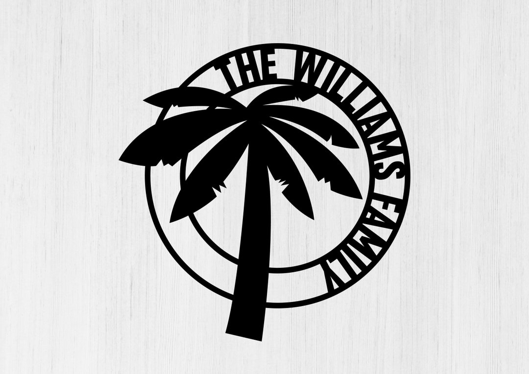 Personalized Palm Tree Sign, Beach Decor Sign, Palm Tree Metal Sign ...
