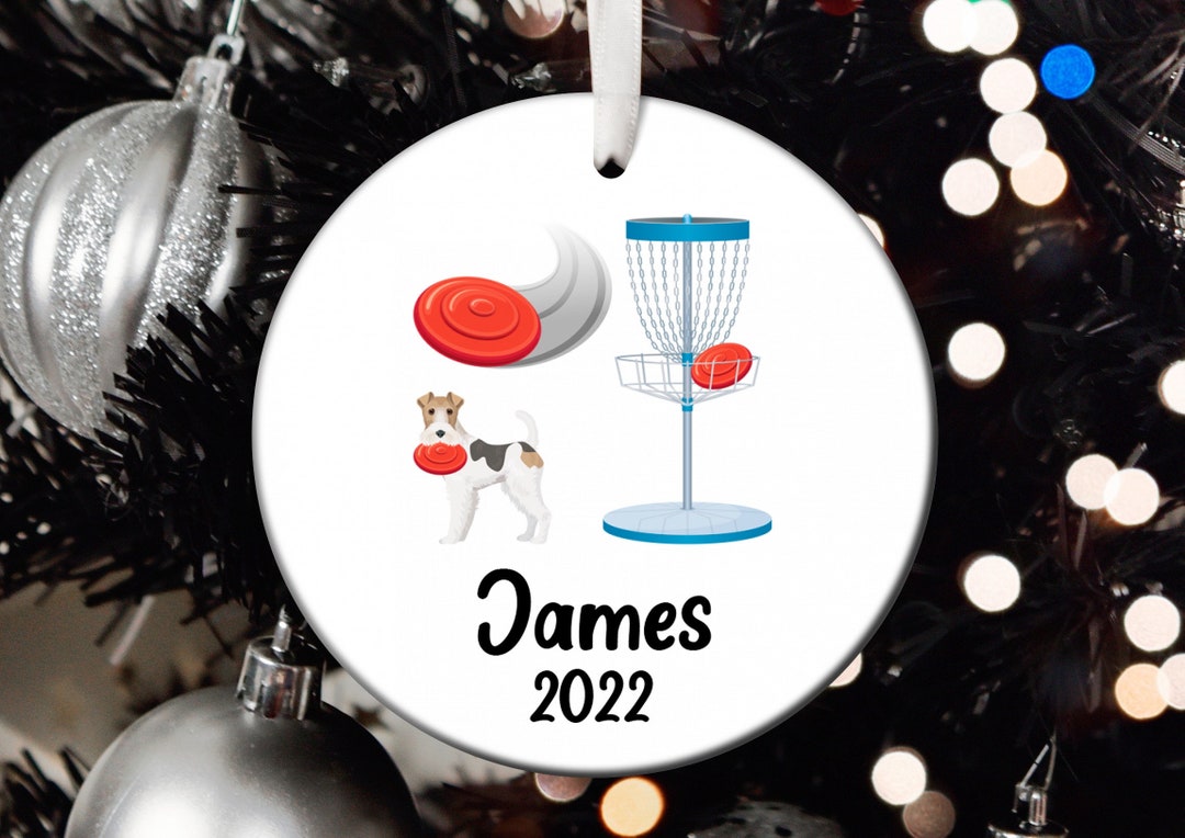 Personalized Disc Golf Christmas Ornament, Disc Golf Santa Ornament ...