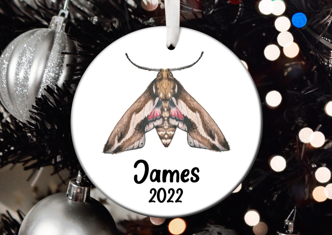 Personalized Moth Christmas Ornament, Moth Santa Ornament, Moth Tree ...