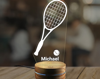 Vintage Tennis Racket Lamp Quirky Upcycled Sports Light LED - Etsy