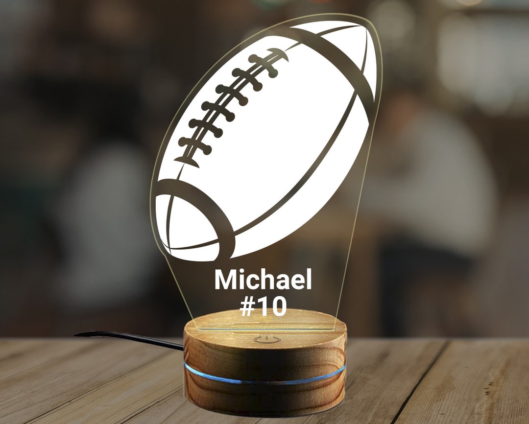 Personalized Rugby Night Light, Rugby Gift for Him, Rugby Fan Gift ...