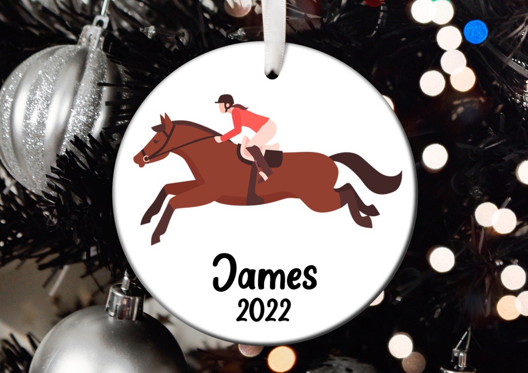 Personalized Horseback Riding Christmas Ornament, Horseback Riding ...