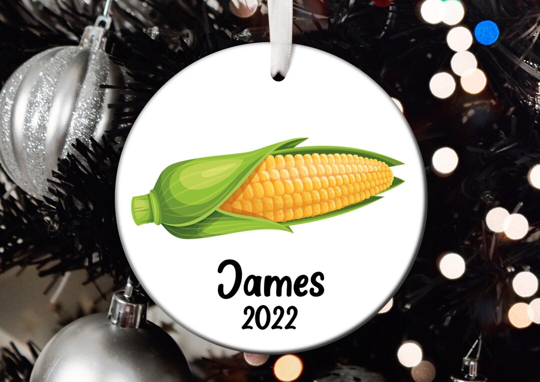 Personalized Corn Christmas Ornament, Corn Santa Ornament, Corn Tree ...
