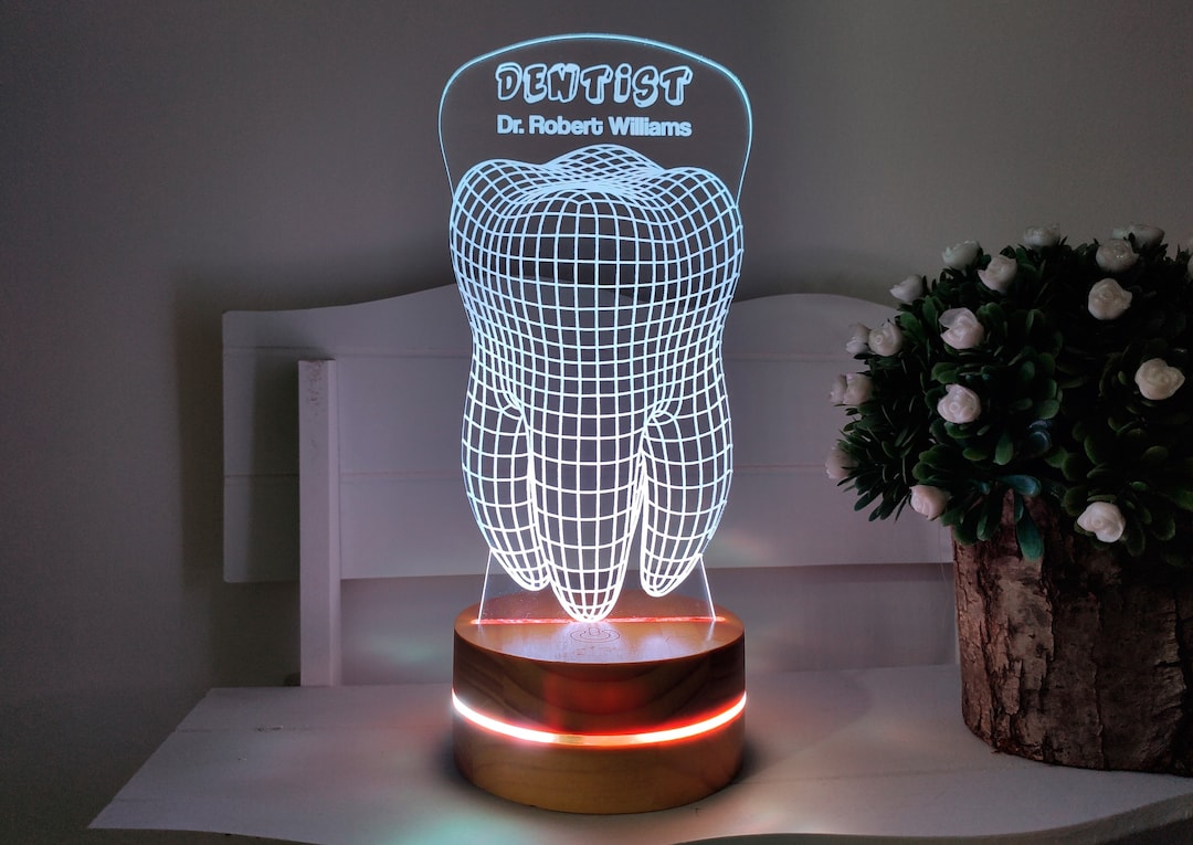 Personalized Dentist Gift, Dentist Lamp, Dental Gift, Dental Student ...