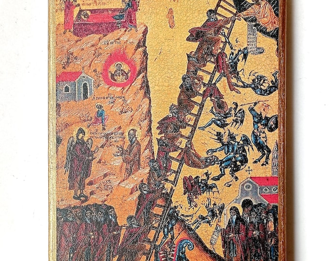 Christian Icon the Ladder of Divine Ascent or Ladder of Paradise ...