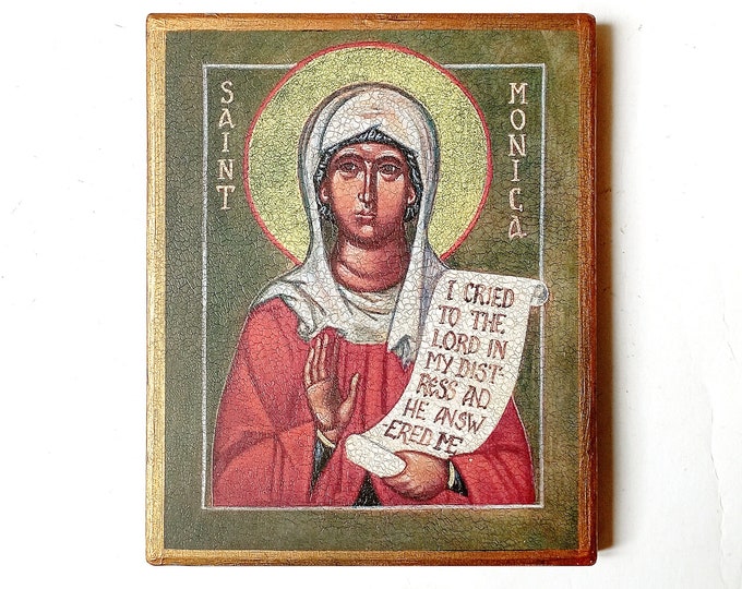 Christian Catholic Icon of the Saint Monica of Tagaste, Saint Monica of ...