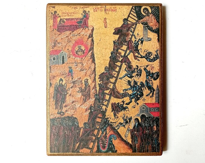 Christian Icon the Ladder of Divine Ascent or Ladder of Paradise ...
