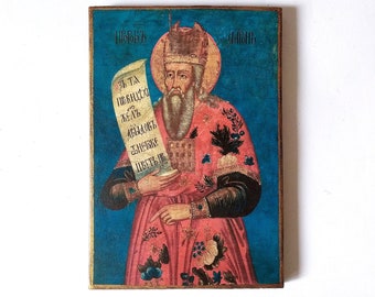 Home & Living Orthodox icons byzantine Prophet Aaron icon greek ...