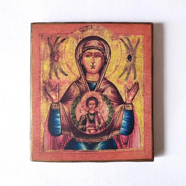 Virgin Mary Icon - Etsy