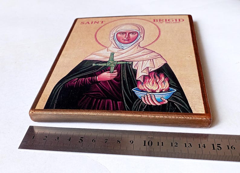 Christian Catholic Icon of the Saint Brigid of Ireland, Bridget of ...
