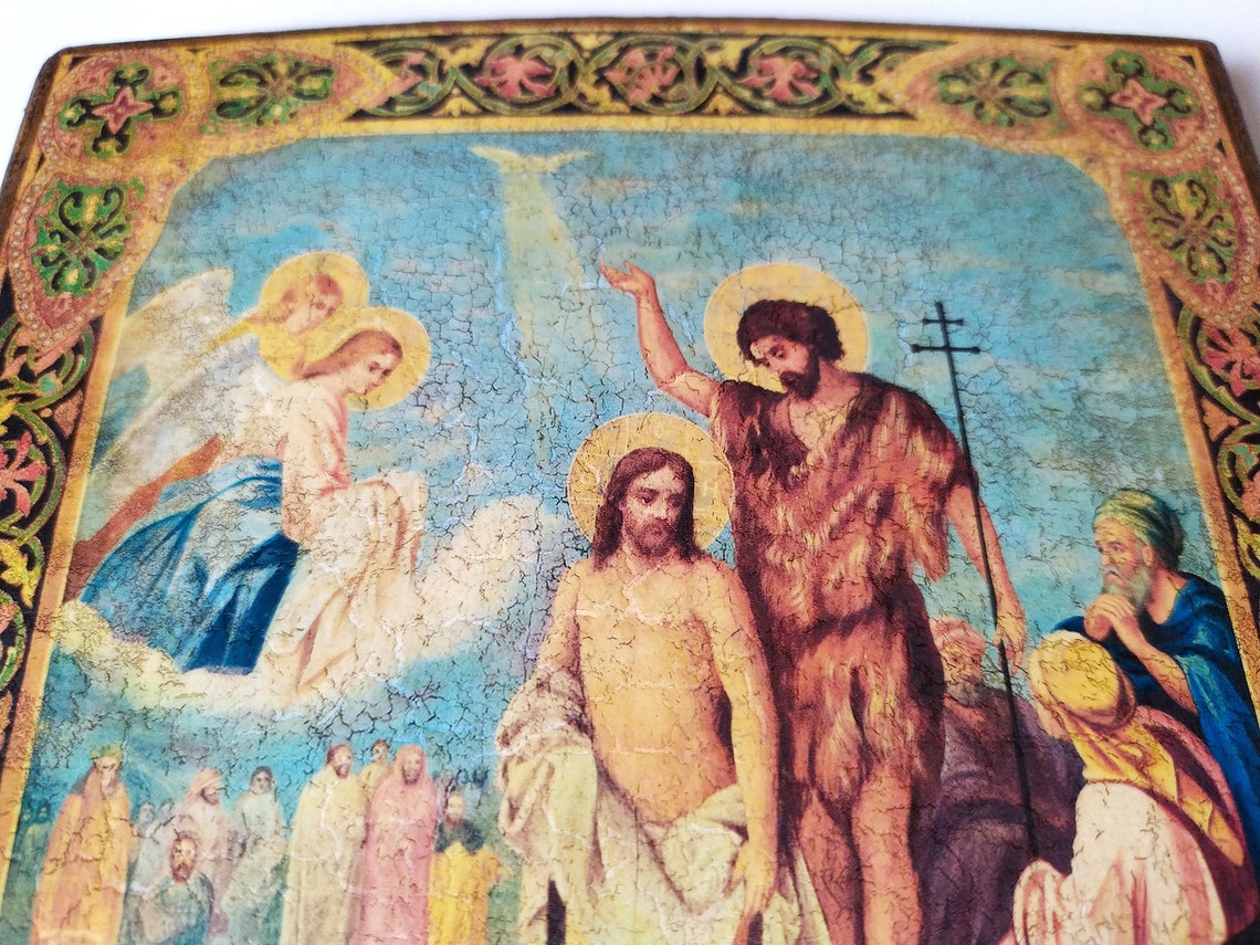 Christian Orthodox Icon Baptism of Christ Epiphany Savior | Etsy