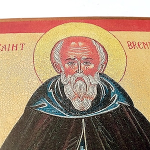 Christian Icon of the Saint Brendan the Navigator, the Voyager, the ...