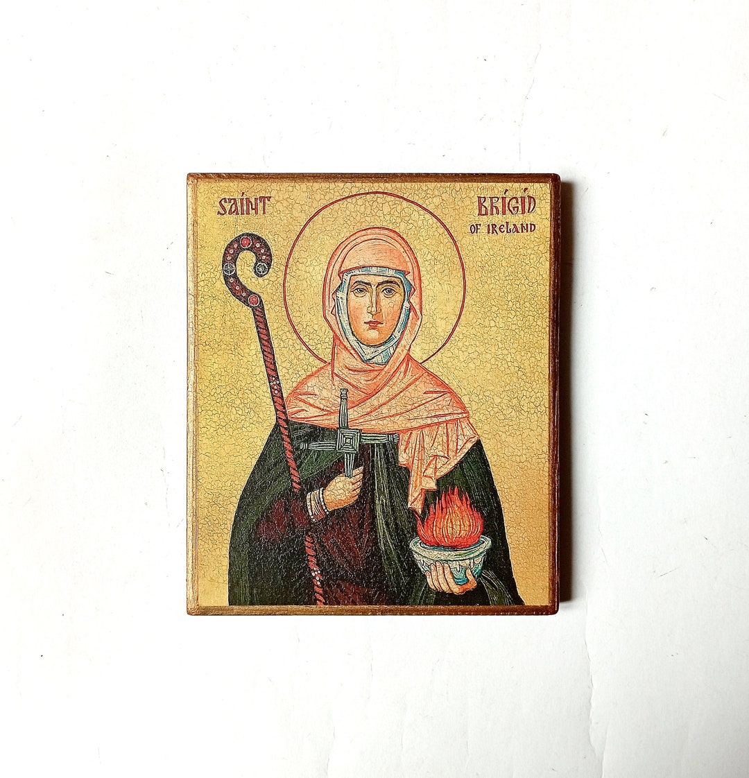 Christian Catholic Icon of the Saint Brigid of Ireland, Bridget of ...
