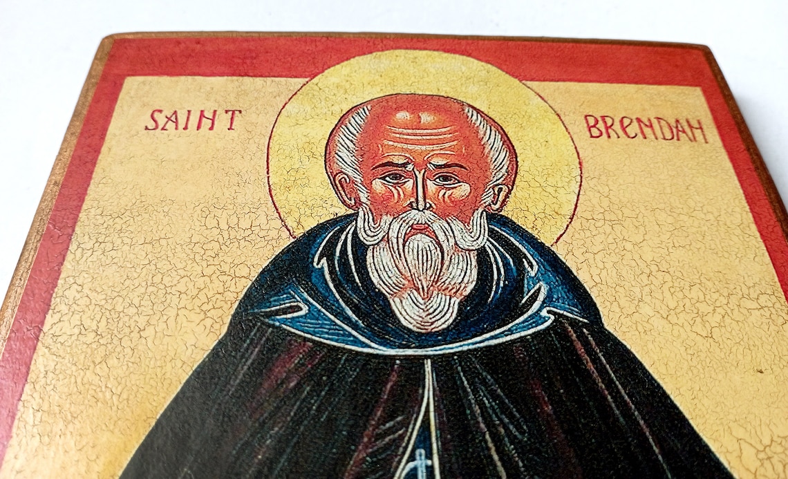 Christian Icon of the Saint Brendan the Navigator the - Etsy