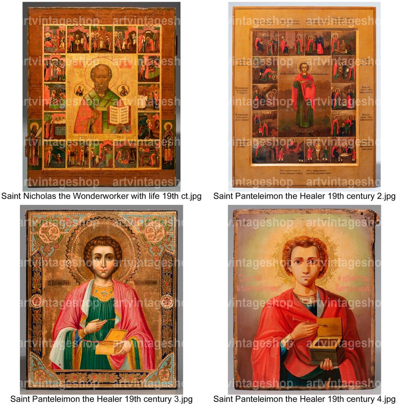 24pcs Orthodox Christian Icons Images of St Nicholas Wonderworker, St ...