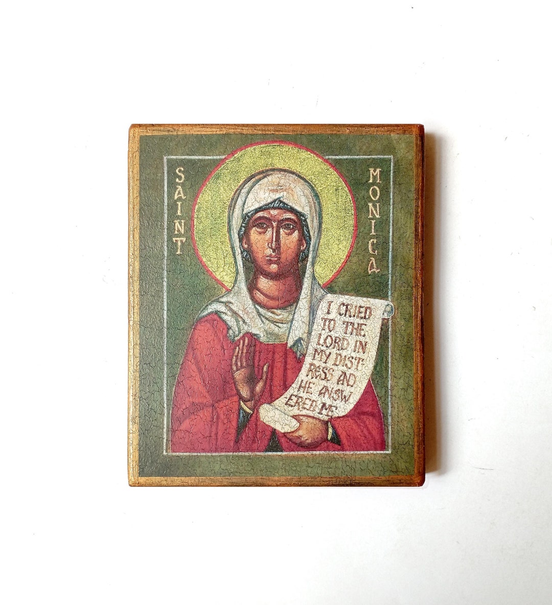 Christian Catholic Icon of the Saint Monica of Tagaste, Saint Monica of ...