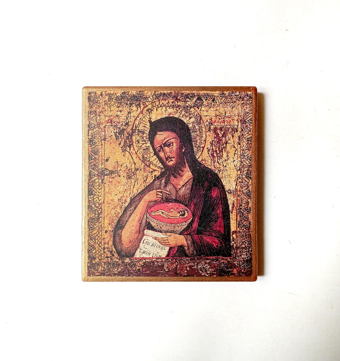 Christian Orthodox Icon of St. John the Baptist, Forerunner, Handmade ...