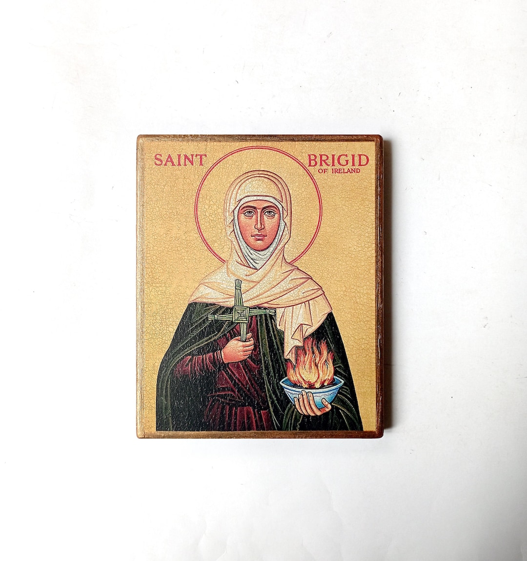 Christian Catholic Icon of the Saint Brigid of Ireland, Bridget of ...